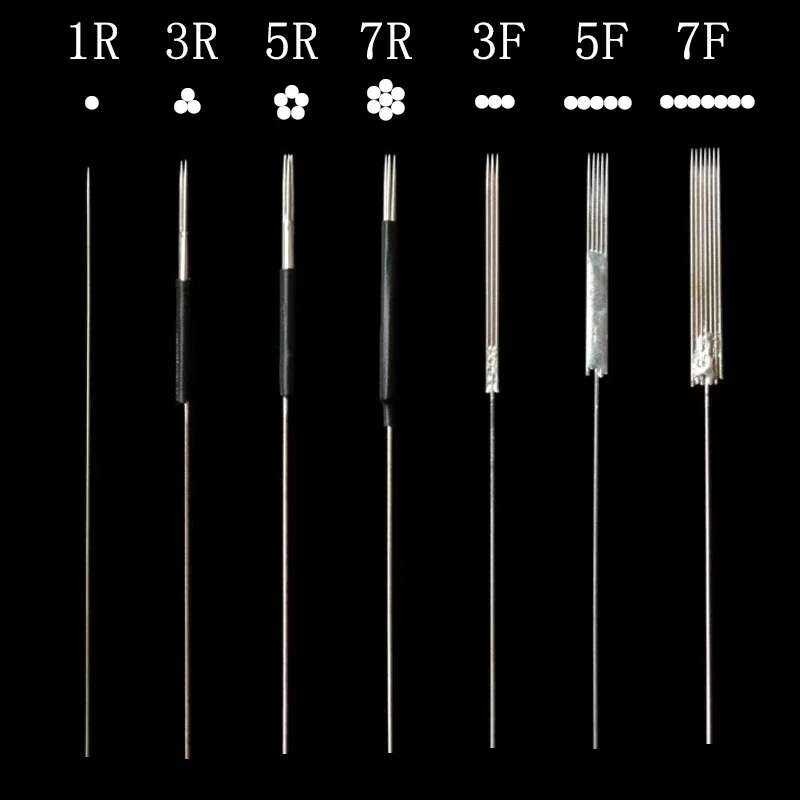 Needle 100Pcs Microshading 1R/3R/5R/5F/7F Tattoo Needle For Eyebrow Permanent Giant Sun Tatt ...