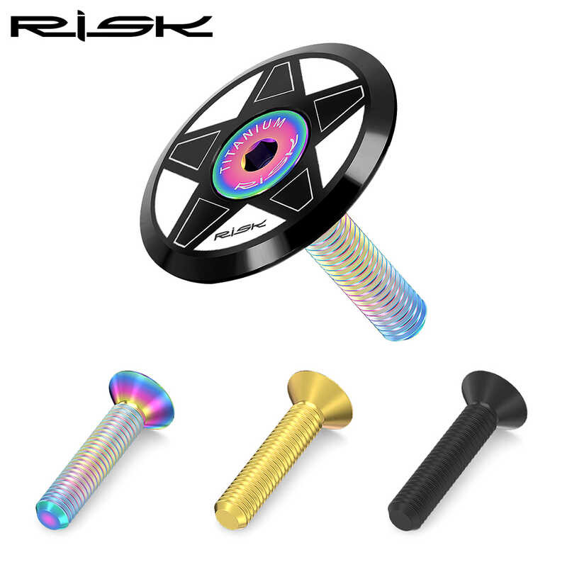RISK Titanium Bolts M6 X 30 35 40 50 Allen Key MTB Road Bike Taper Head Screw Bicycle Headset ...
