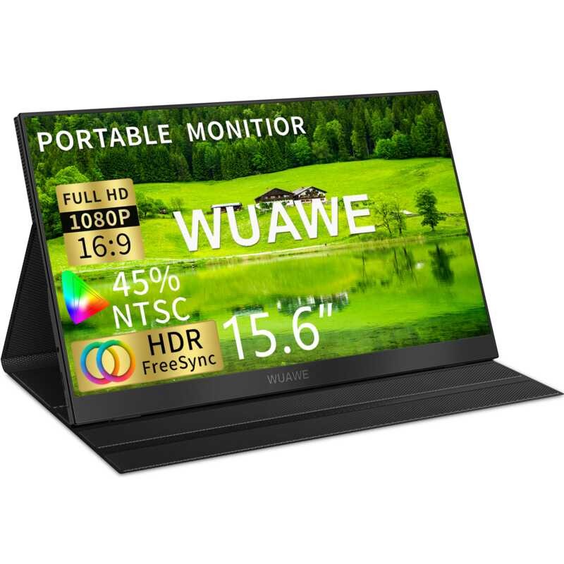inch 15.6 WUAWE Portable Monitor for Laptop,16:9 1080P 60HZ Gaming IPS ...