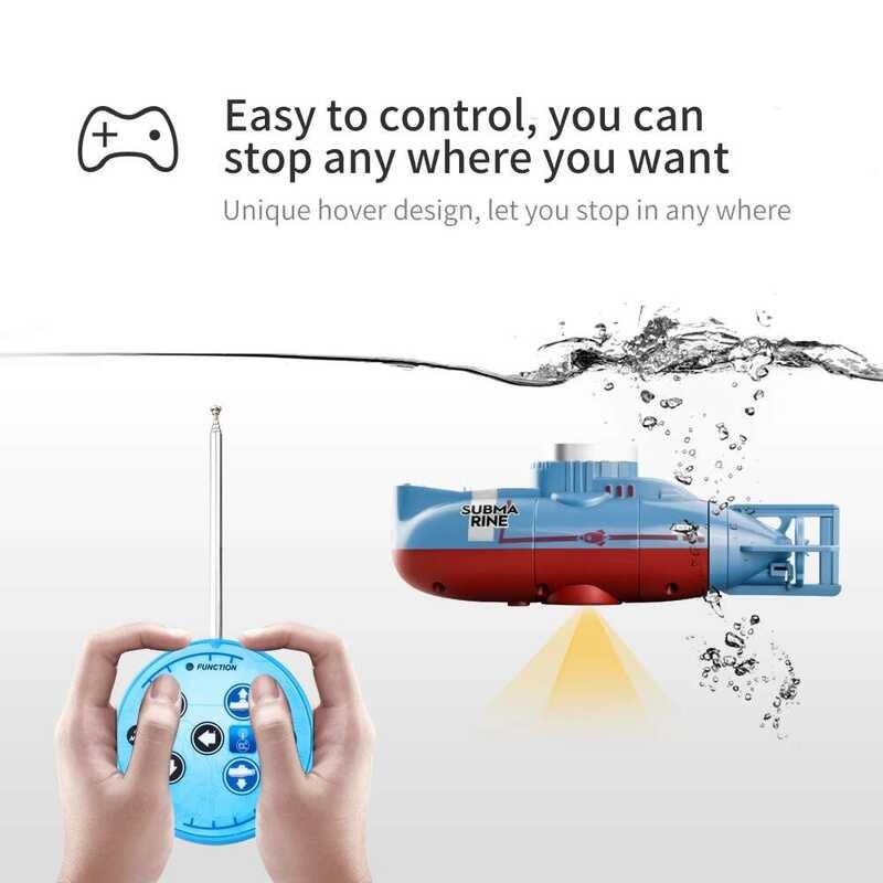 Mini RC Submarine Waterproof Speed Diving Under Water Model Remote ...