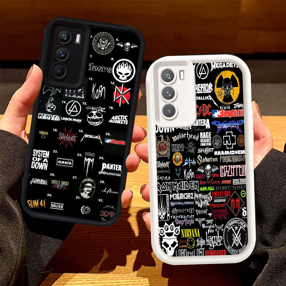 Casing For OPPO A54S A16s A55 A16 A74 A94 Silicone Case H-94 Rock Band ...