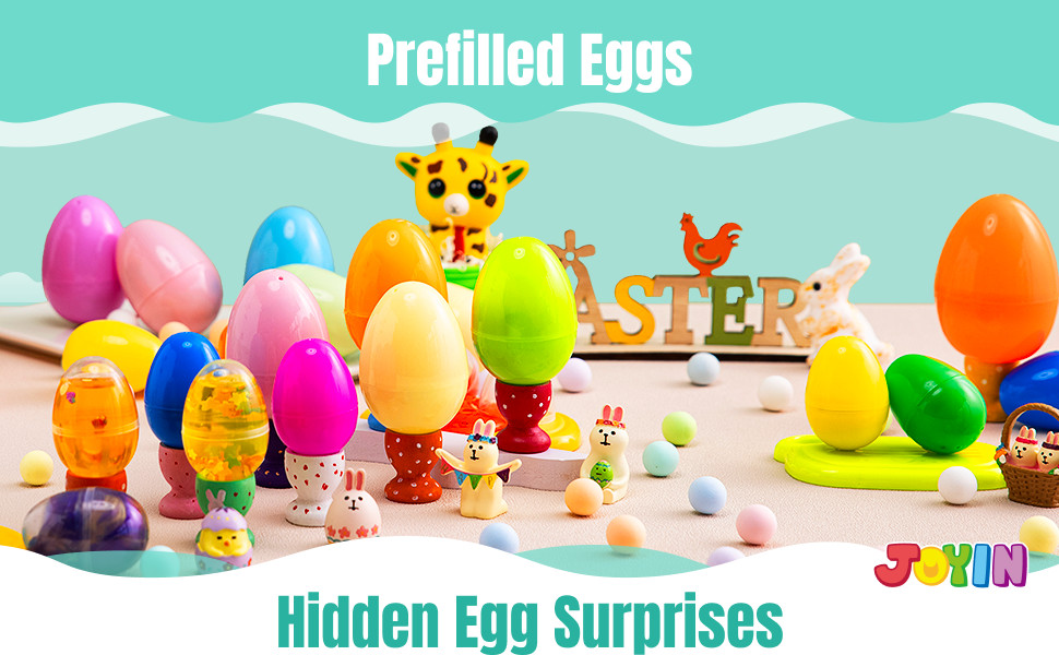 12 PCS Prefilled Easter Eggs of Mini Stuffed Animal Plush Toys Basket ...