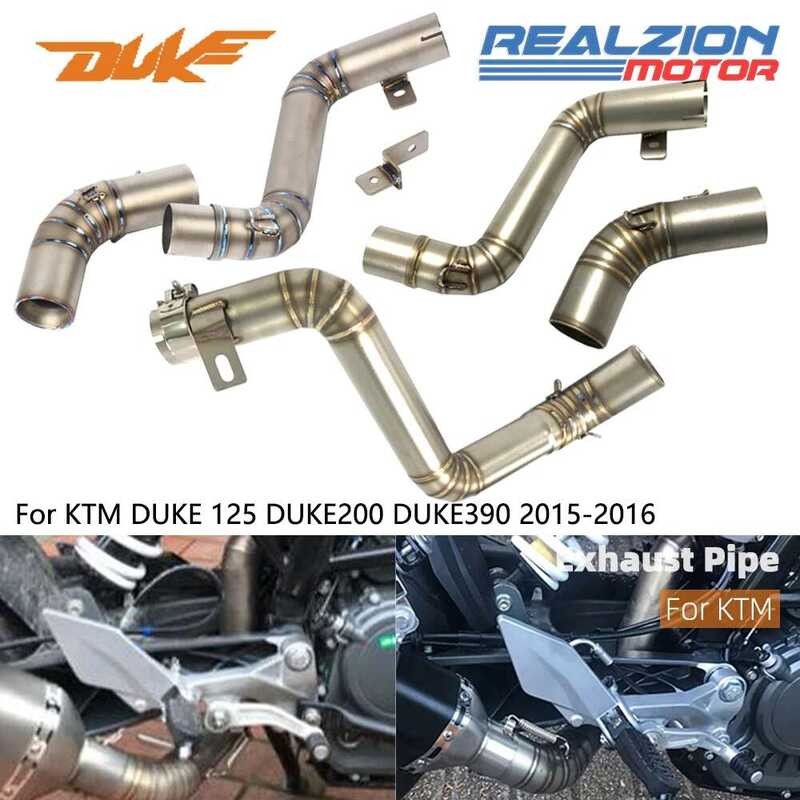 1 REALZION Mid Pipe Motorcycle Slip-On Pipe Exhaust Pipe Connect Pipe ...
