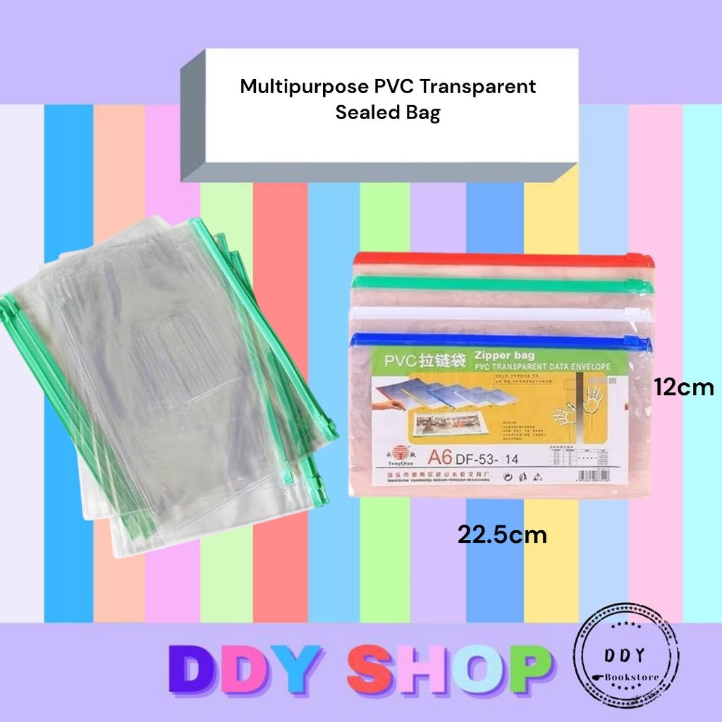 Multipurpose PVC Transparent Zipper Bag (1pc) | Shopee Philippines