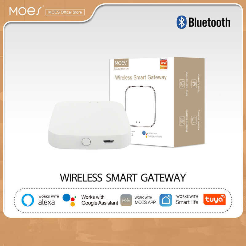 Tuya Moeshouse Bluetooth Gateway Hub Smart SIG Mesh Wifi Smart Life APP ...