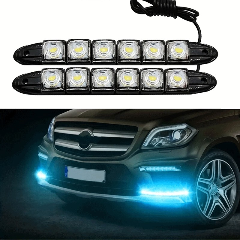 One Strip of Flexible Car Fog Light 6/8/9/10/12/14/16/18LED 12V White ...