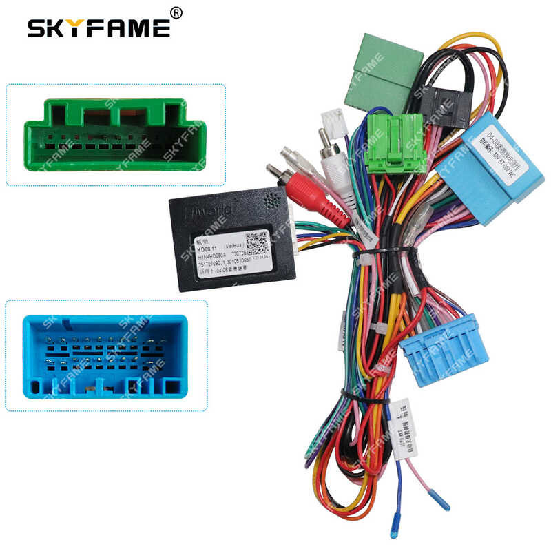 Car 16Pin SKYFAME Wiring Harness Adapter Caus Box Decoder Android Radio Power Cable For Honda O ...