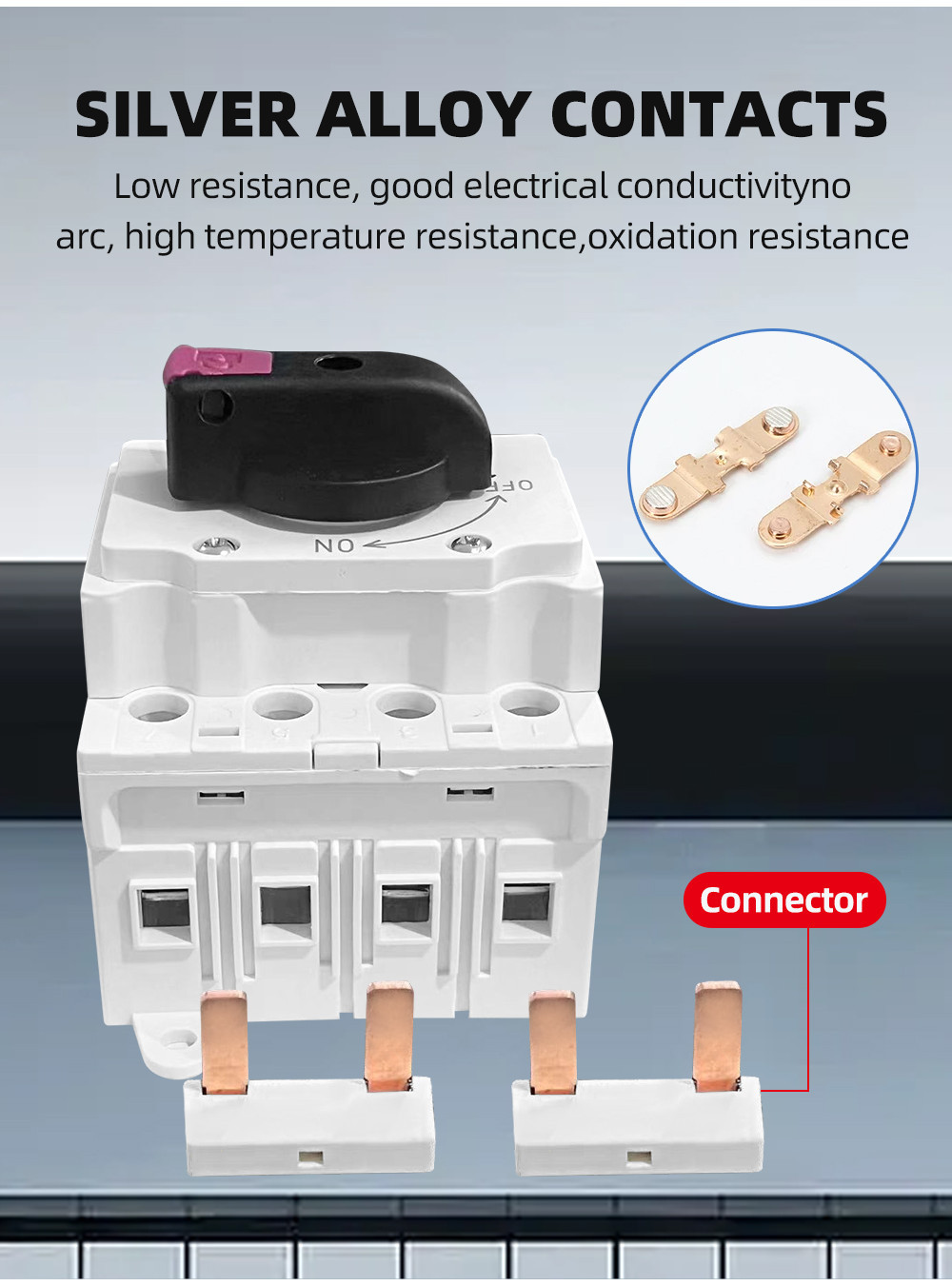 PV Photovoltaic DC 1200V 32A Solar Rotating Handle Isolator Rotary Switch Disconnector Din Rail ...