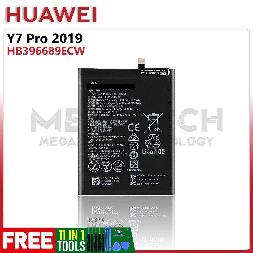 ∆ Orginal Huawéi Y7 Pro 2019 Battery HB396689ECW 4000mAh Original ...