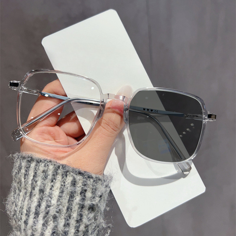 Photochromic Anti Radiation Eyeglass Square Frame Shades for Woman Men ...