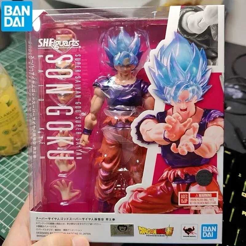 In Stock Original Bandai S.H.Figuarts Jump V30th Dragon Ball Z Shf Super Saiyan God Son Goku Ss ...
