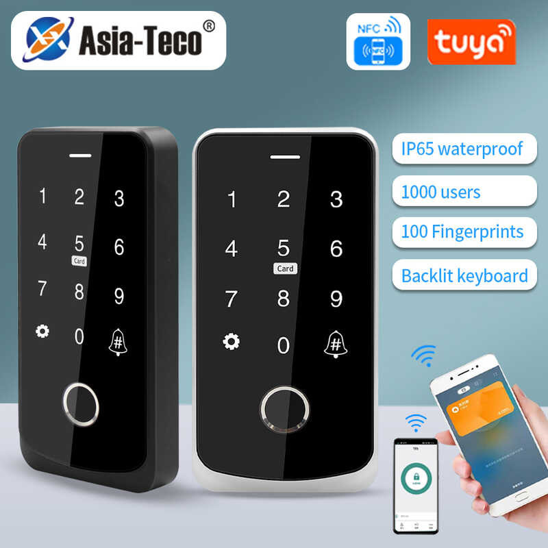 Tuya Bluetooth NFC Backlit Touch Access Control Keypad Ip65 Waterproof ...