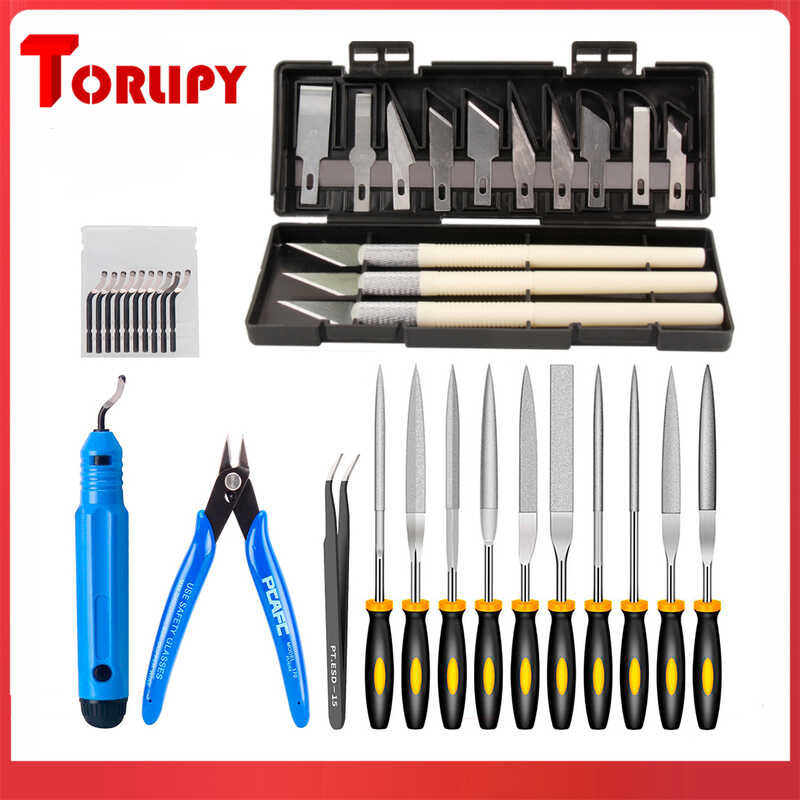Torlipy Trimming shopee Scraper Model Deburring Tool Kit Carving shopee File Cutter D Printer ...