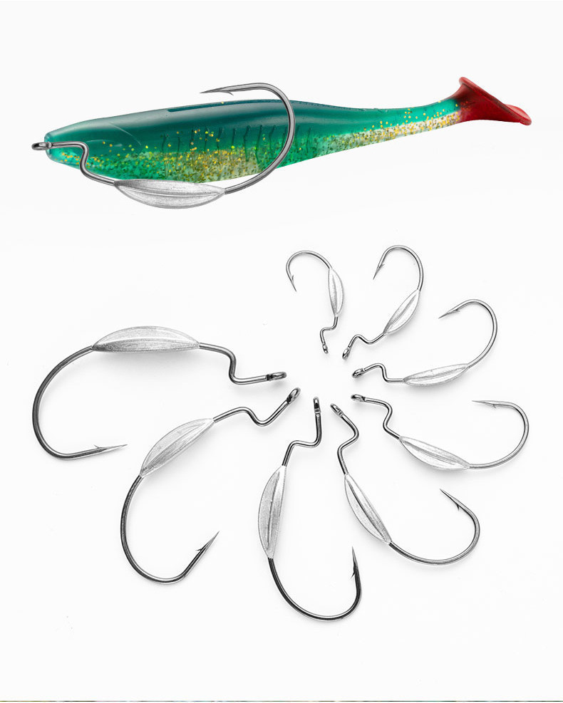 5pcs/lot WEEDLESS HOOK 3# 2# 1# 1/0 2/0 3/0 4/0 5/0 High Carbon Steel ...