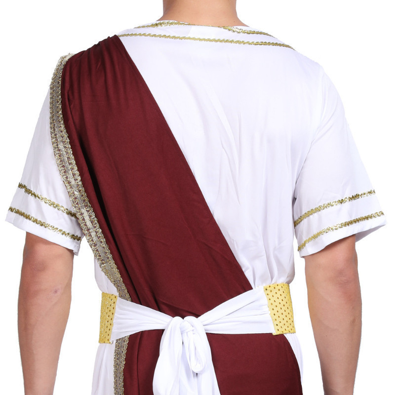 Ancient Greek Mythology Man Toga Halloween God Robe Cosplay Fancy Dress ...