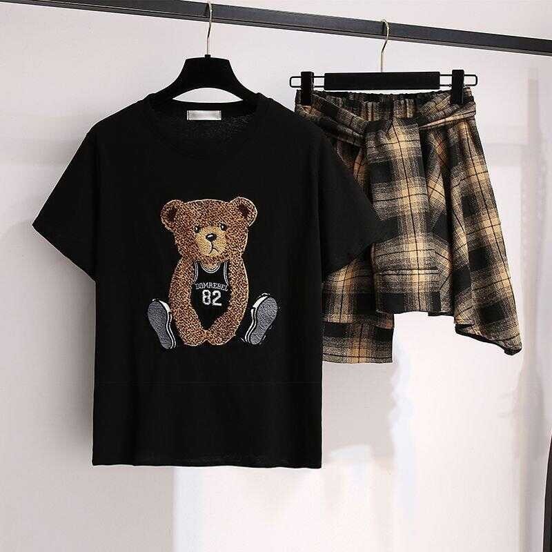 Babaeng Mga Skirt Bagong Tag-Init 2023 May Maikling Manggas Dalawang ...