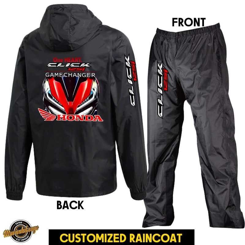 Honda Click 125 Customized Raincoat Motorcycle Rider Water Proof ...