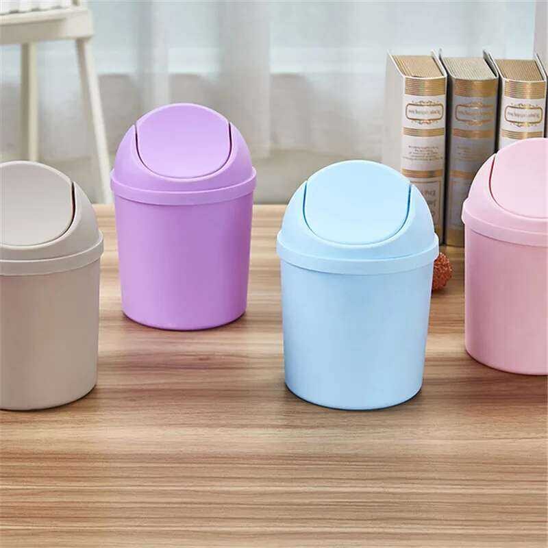 Tt Mga Mini Waste Bin Desop Basket Table Trash Tanggapan Para Sa Home ...