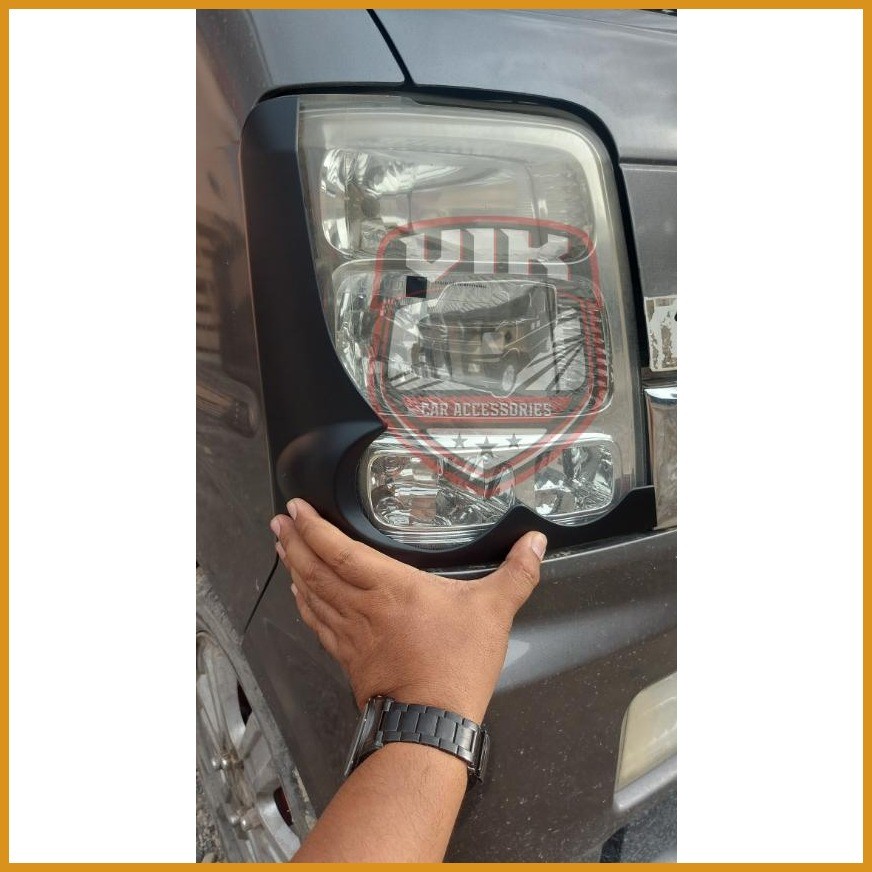 ๑ DA64W 2-Layer Head Lamp and Tail Lamp Black Garnish for Suzuki Every Wagon Transformer DA64W ...