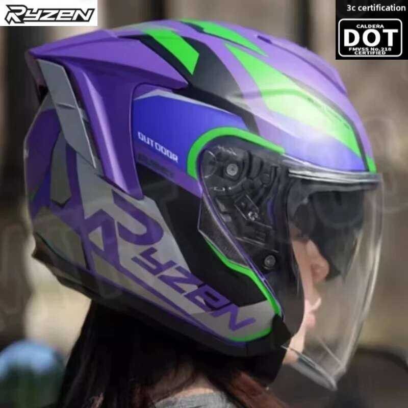 GILLE FF Original Ryzen Motorcycle Helmet Double Lens Cte Black Scooter ...