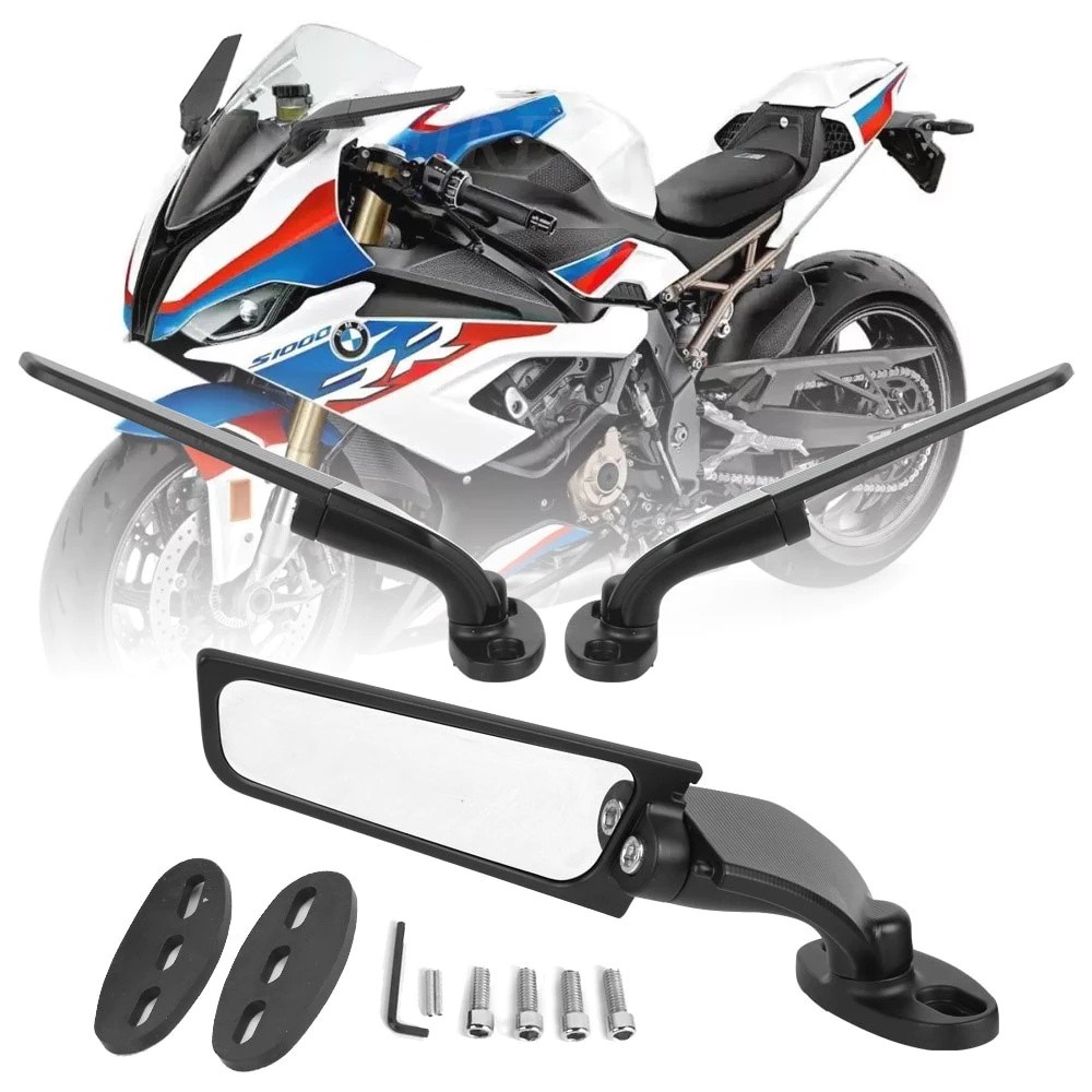 2pcs Universal Motorcycle Winglet Alloy Side Mirror Universal Stealth ...