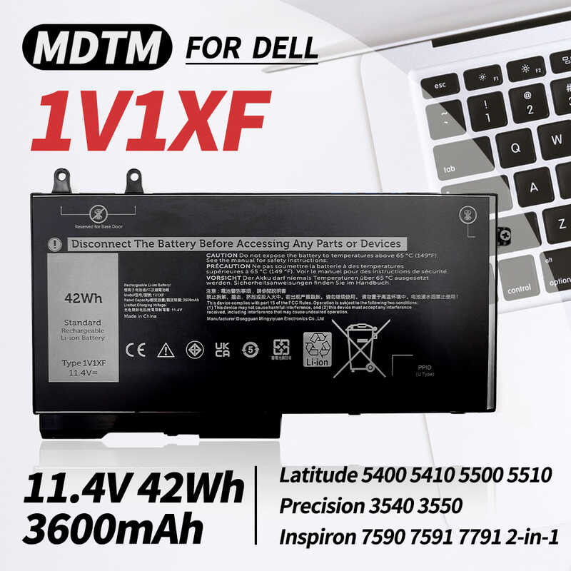 1V1xf Laptop Battery Compatible With Dell Latitude 5400 5410 5500 5510 ...