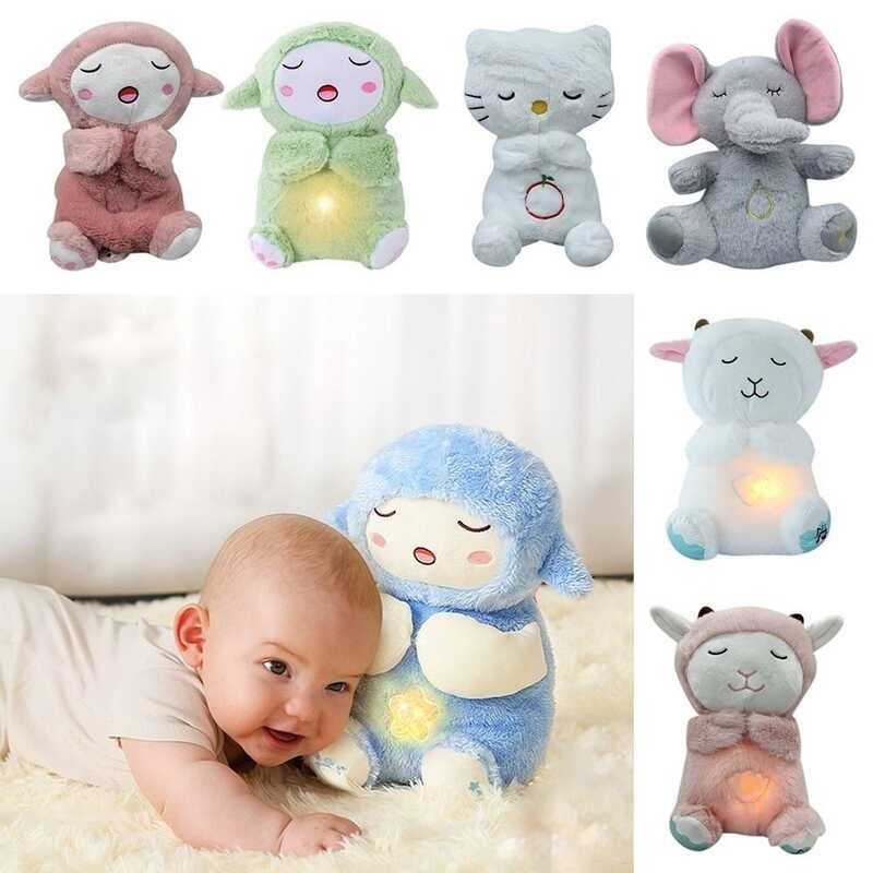 Cartoon Plush Slumber Animal Light Soothing Sleeping Otter Toy With ...