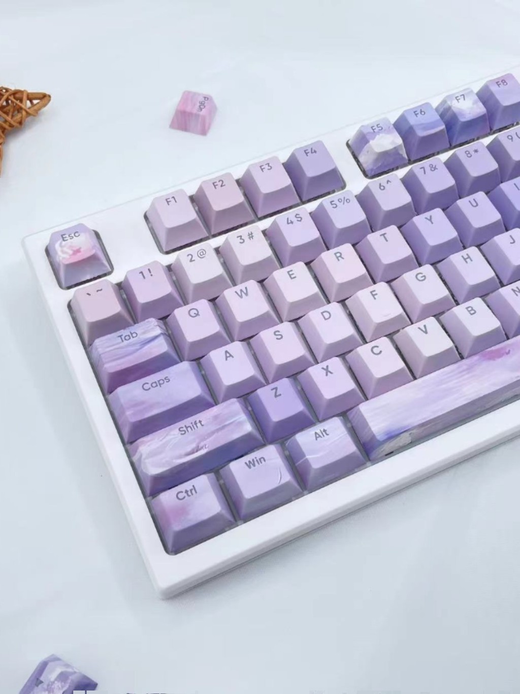 Monet Water Lily Keycaps PBT Five Sides Sublimation 130 Keys Original ...