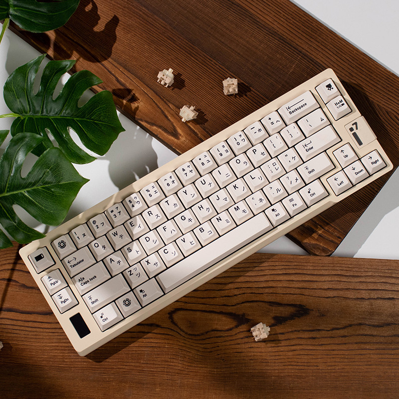 BOW White / Gray keycap Minimalist Japanese PBT cherry profile for MX ...
