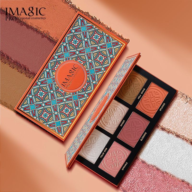 New Product 6 Colors Face Comprehensive Disk Blush Highlight Trimming ...