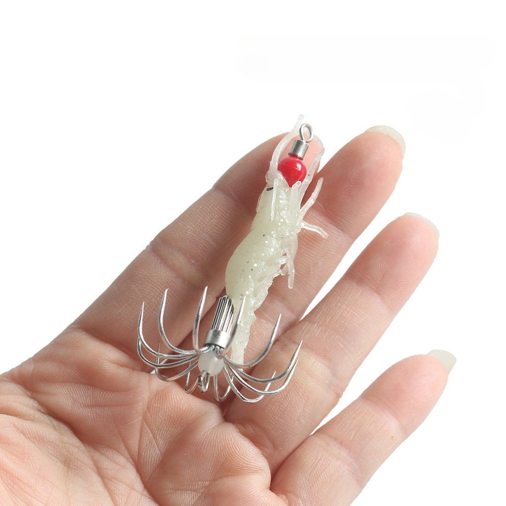 4g/10g Fishing Luminous Shrimp Octopus Lure Squid jig Hook 12 Needle ...