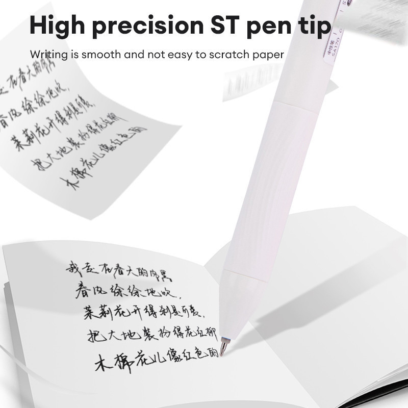 Deli Ballpen SA170 Press Self-locking Gel Pen 0.5mmST Head (Black ...