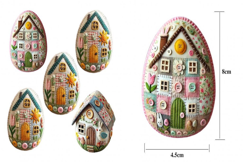 SIM| Creative Easter Crafting Ideas Easter Decoration Diy Diy Easter Egg House Craft Kit ...