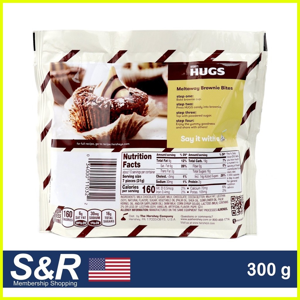 ♨ Hershey's Hugs Milk Chocolate and White Creme Candy 300g | Shopee Philippines