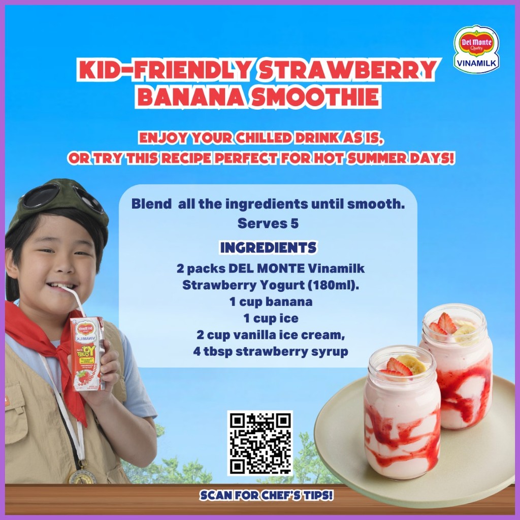 DEL MONTE YOGURT DRINK® VINAMILK Mixed Fruits Drinkable Yogurt with ...