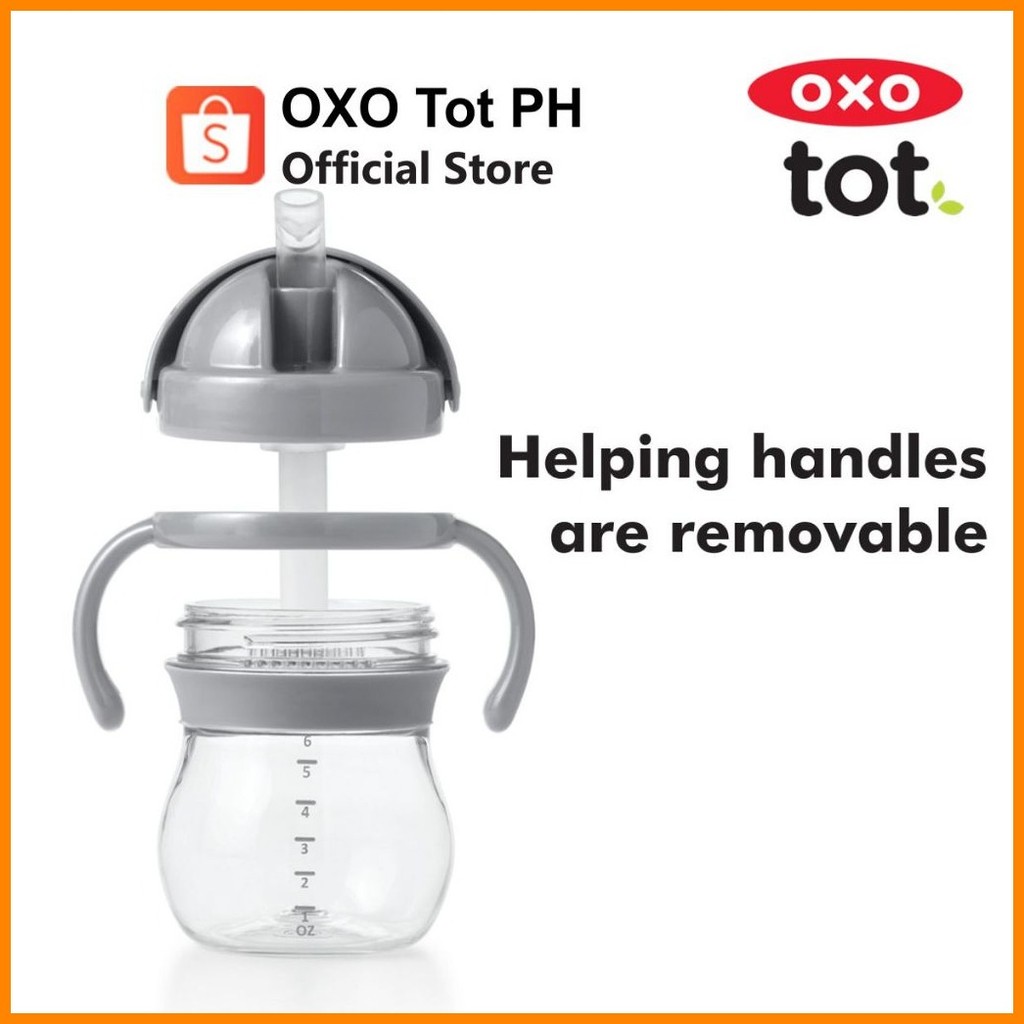 OXO Tot Grow Sippy Straw Cup w/ Handles - 6oz plus Replacement Straws ...
