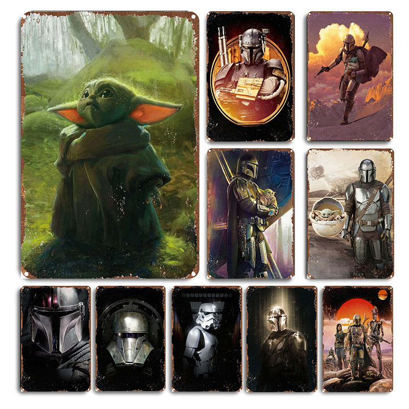MINISO Retro star Metal wars Poster Anime Vintage Tin Sign Cinema Wall ...