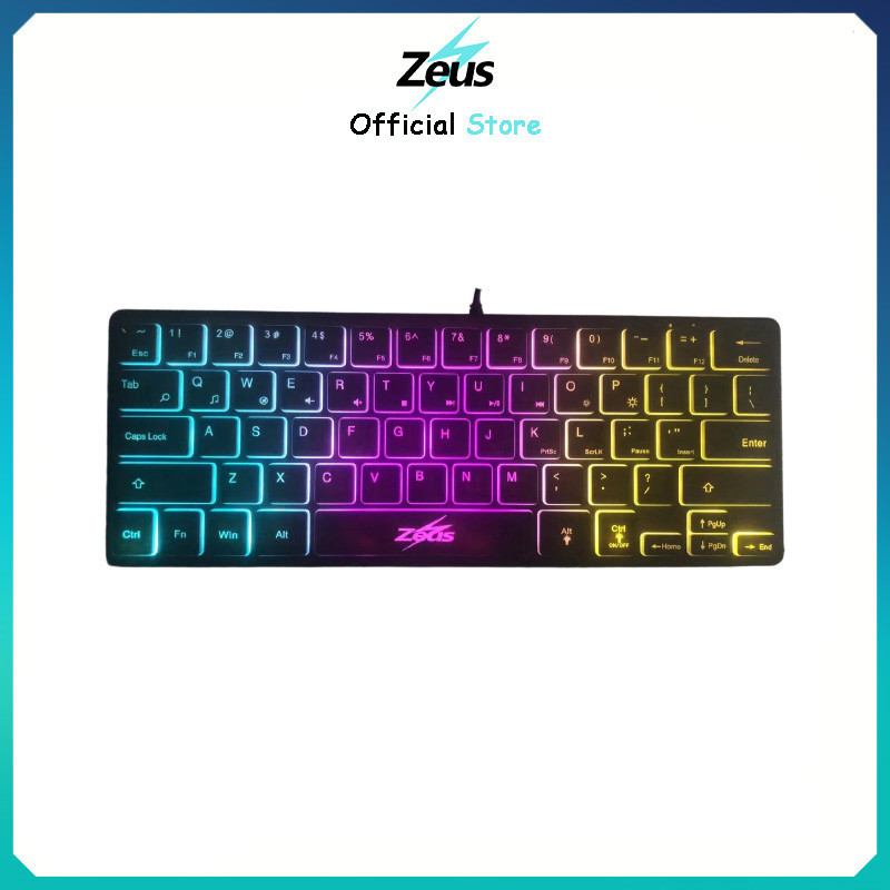 Zeus Z-920 RGB Gaming Keyboard - 64 Keys Keypad / Keyboard Multi Color ...