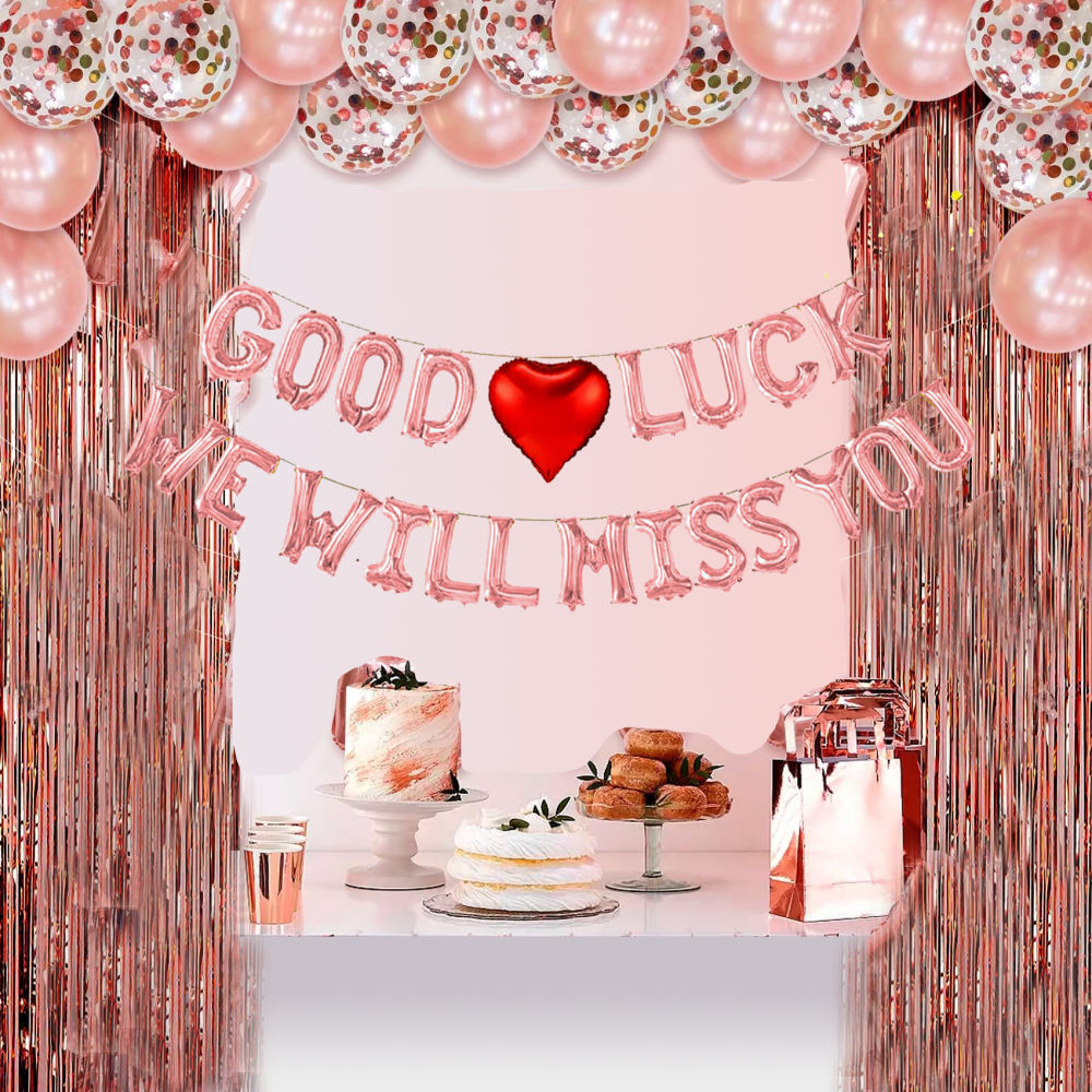 Balloons For Farewell Party Decoration Backdrop Retirement Banner We ...