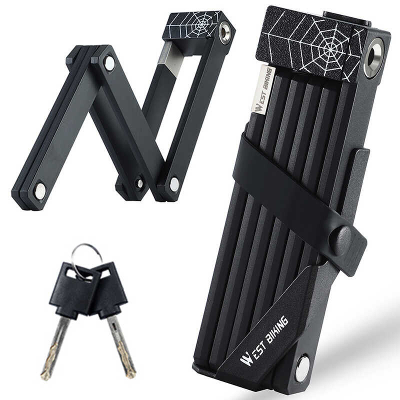 Bicycle Portable Folding Safety Locks Heavy Duty Foldable Bike Lock ...