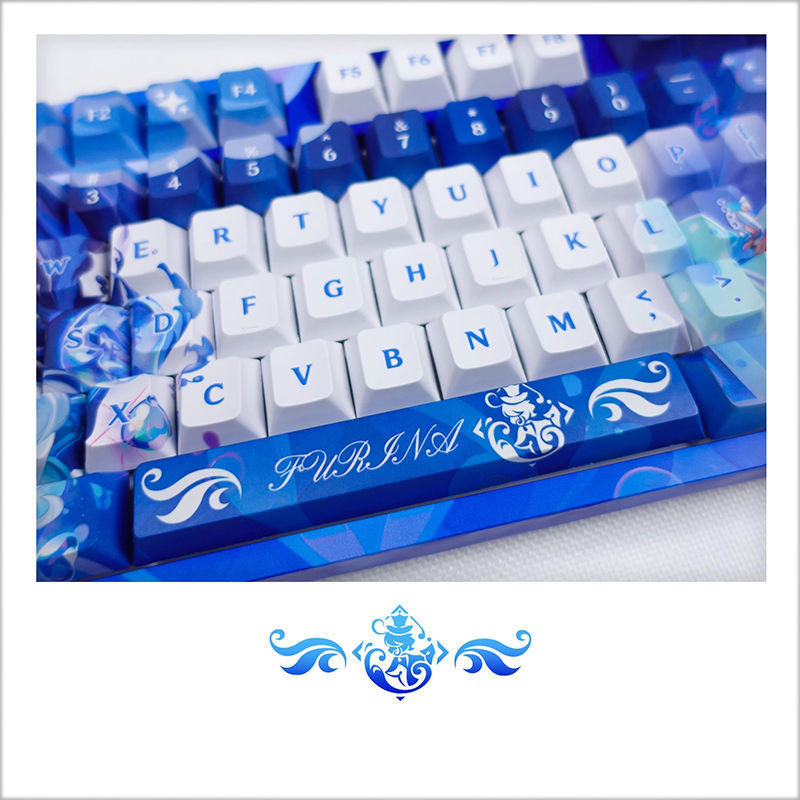 Genshin Impact Furina Focalors Keycap Cherry Profile PBT Five-side ...