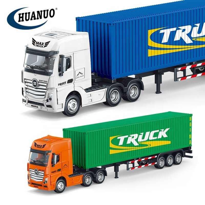 56 Mini Semi Alloy Truck Static Game 1/50Scale Diecast Metal Container ...