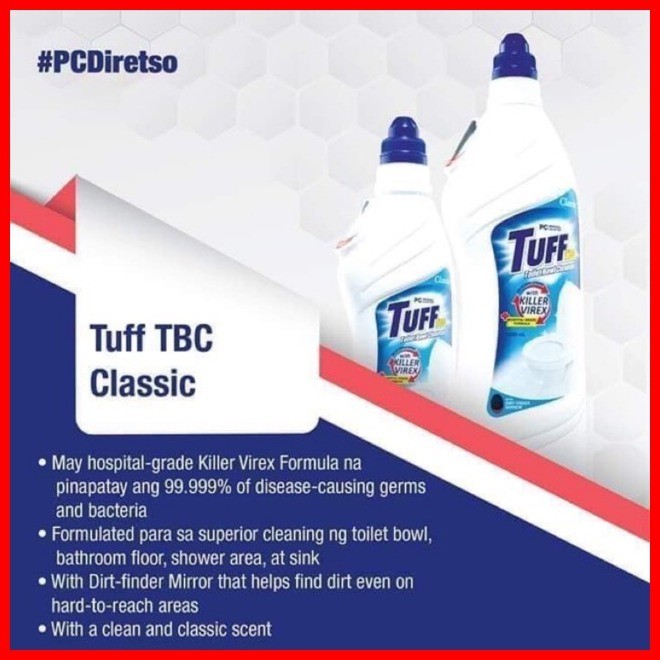 ☂ Tuff TBC 1000ml toilet bowl cleaner (Disinfectant) | Shopee Philippines