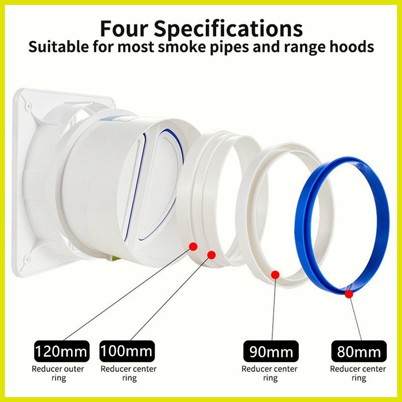 Check Valve Exhaust Fan Round Pipe Backdraft Damper Air Duct ...