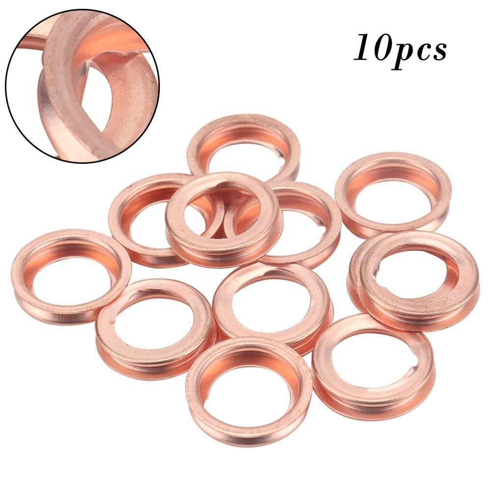 [SMT] 10x Metal Oil Drain Plug Crush Washer Gasket 11026-01M02 For ...