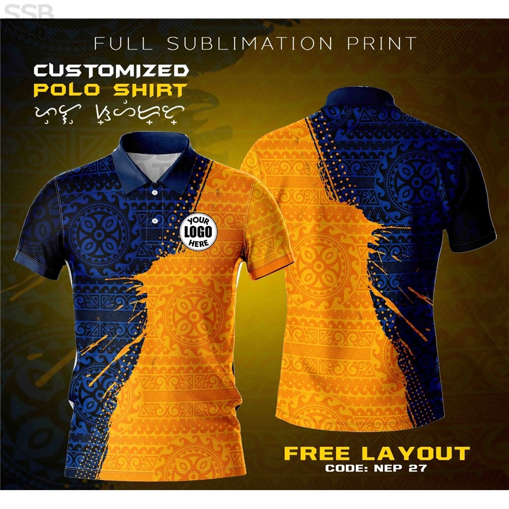 【Free Custom Name & Number&LOGO】Full Sublimation UNIFORM Polo Shirt ...