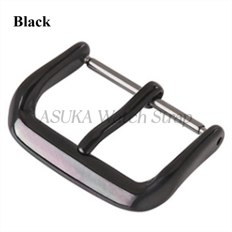 4 Colours Polished Stainless Steel Pin Buckle 10/12/14/16/18/20mm 22mm ...