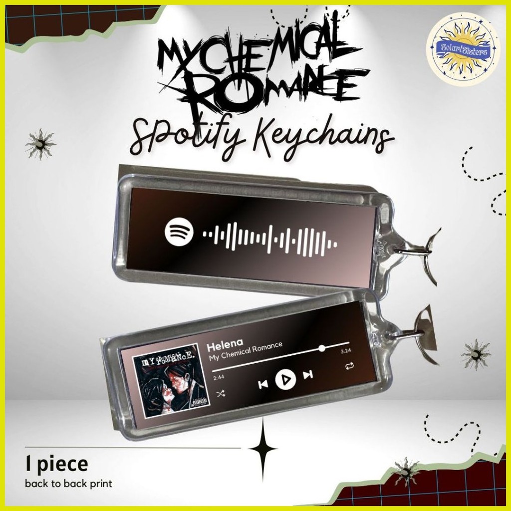 ☂ ♀ Fanmade My Chemical Romance Inspired Spotify Keychains Scannable ...