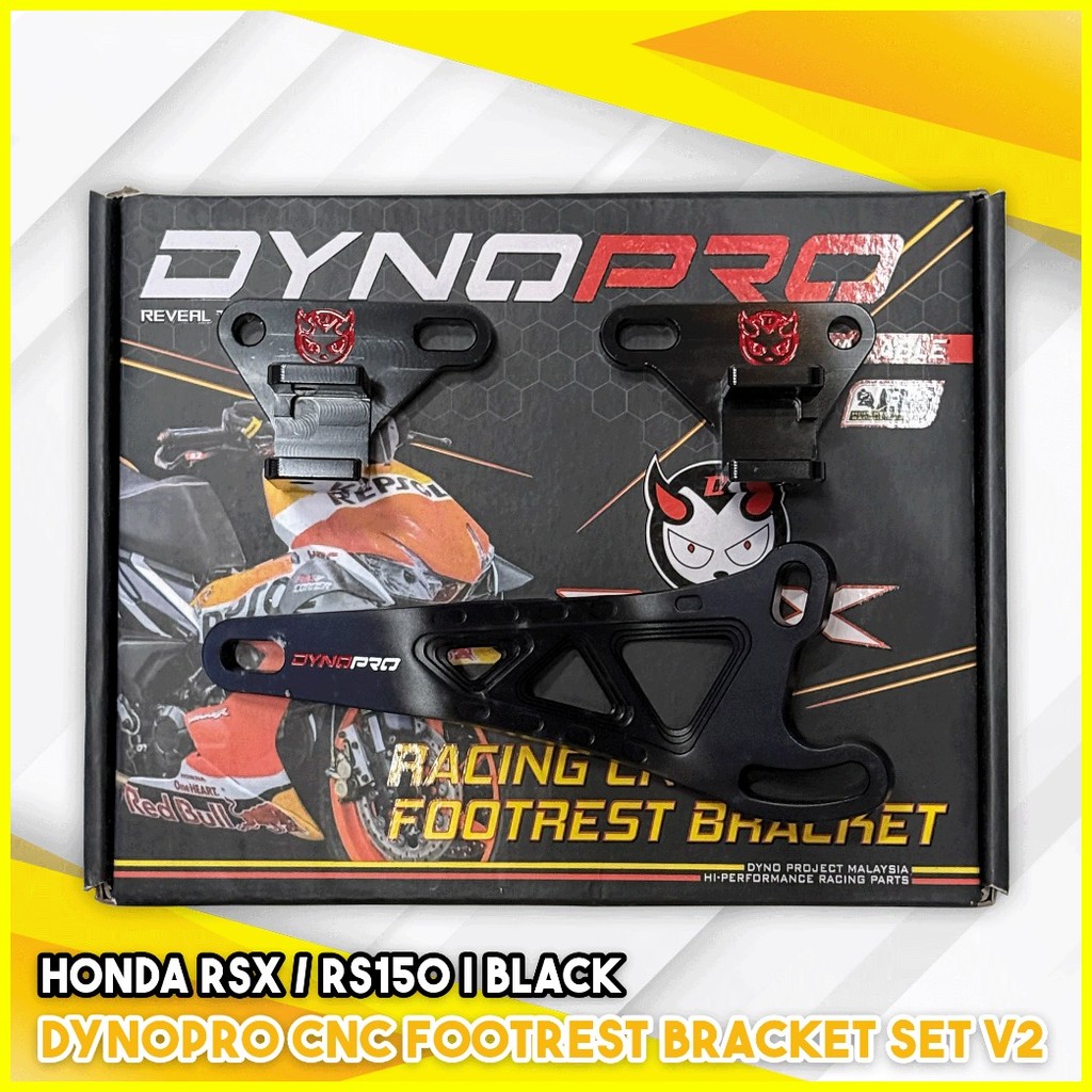 2025 DYNO PRO CNC FOOTREST BRACKET SET V2 FOR RSX R150 BLACK | Shopee ...