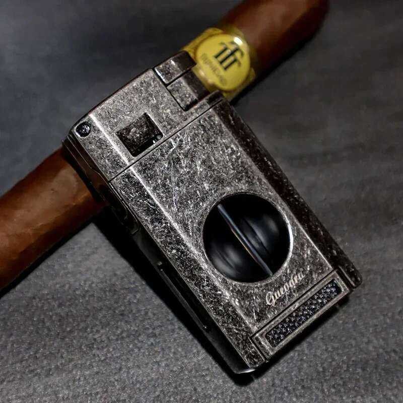 Tt Guevara Smoking 2 Jet Flame Lighter Torch Pipe Straight With Cigar V ...